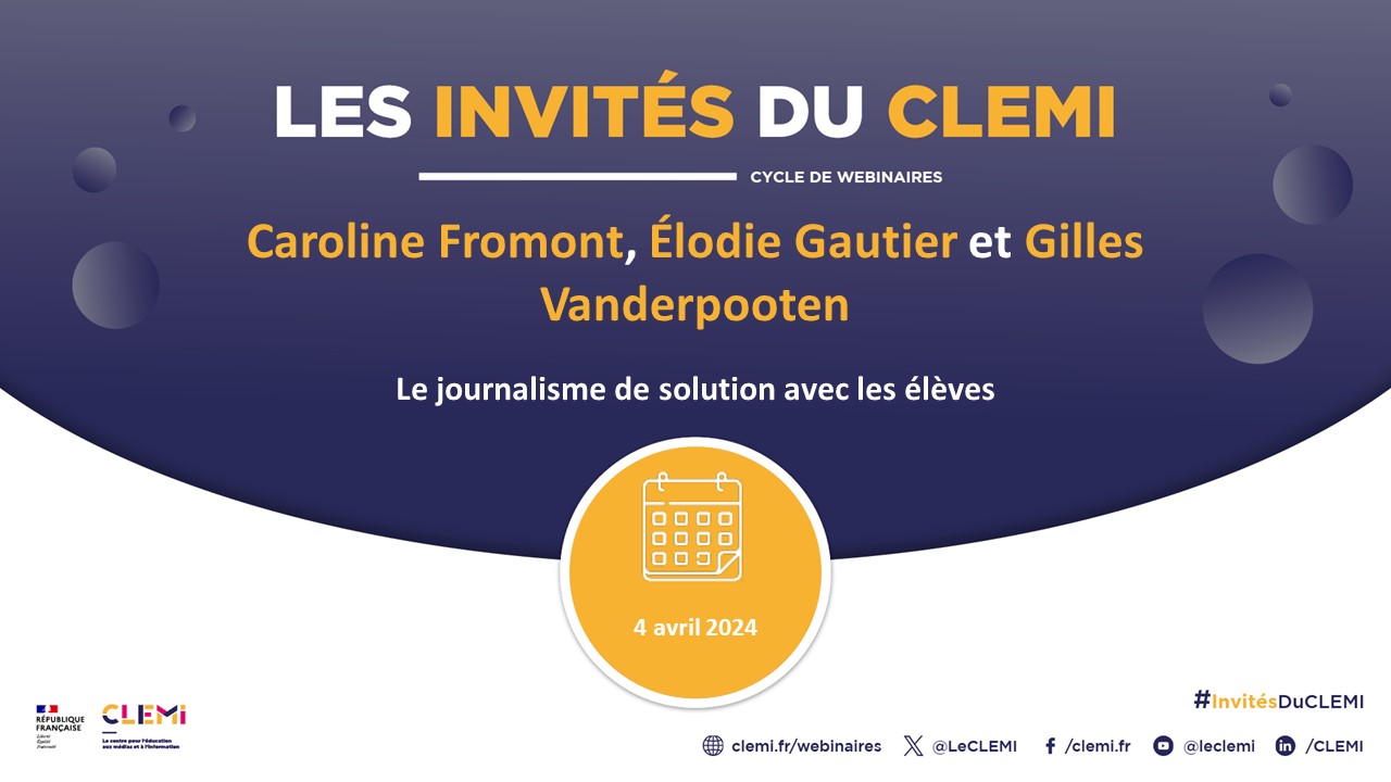 Le journalisme de solution avec les élèves | CLEMI